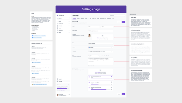 A practical guide to design documentation with real examples in Figma